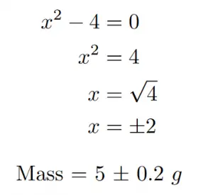 How to write A Plus-Minus Symbol in LaTeX