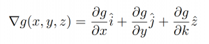 How to write the gradient operator symbol in LaTeX 2025