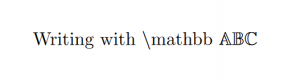 How to write with the mathbb in LaTeX? 2025