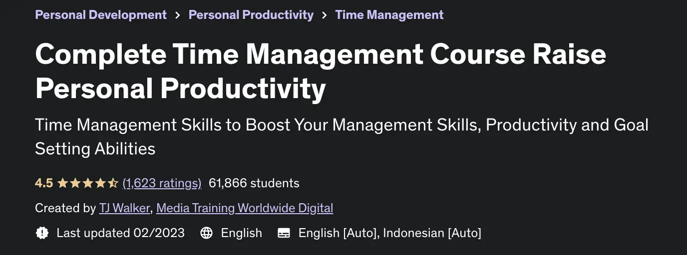 Best Online Courses for Time Management 2026
