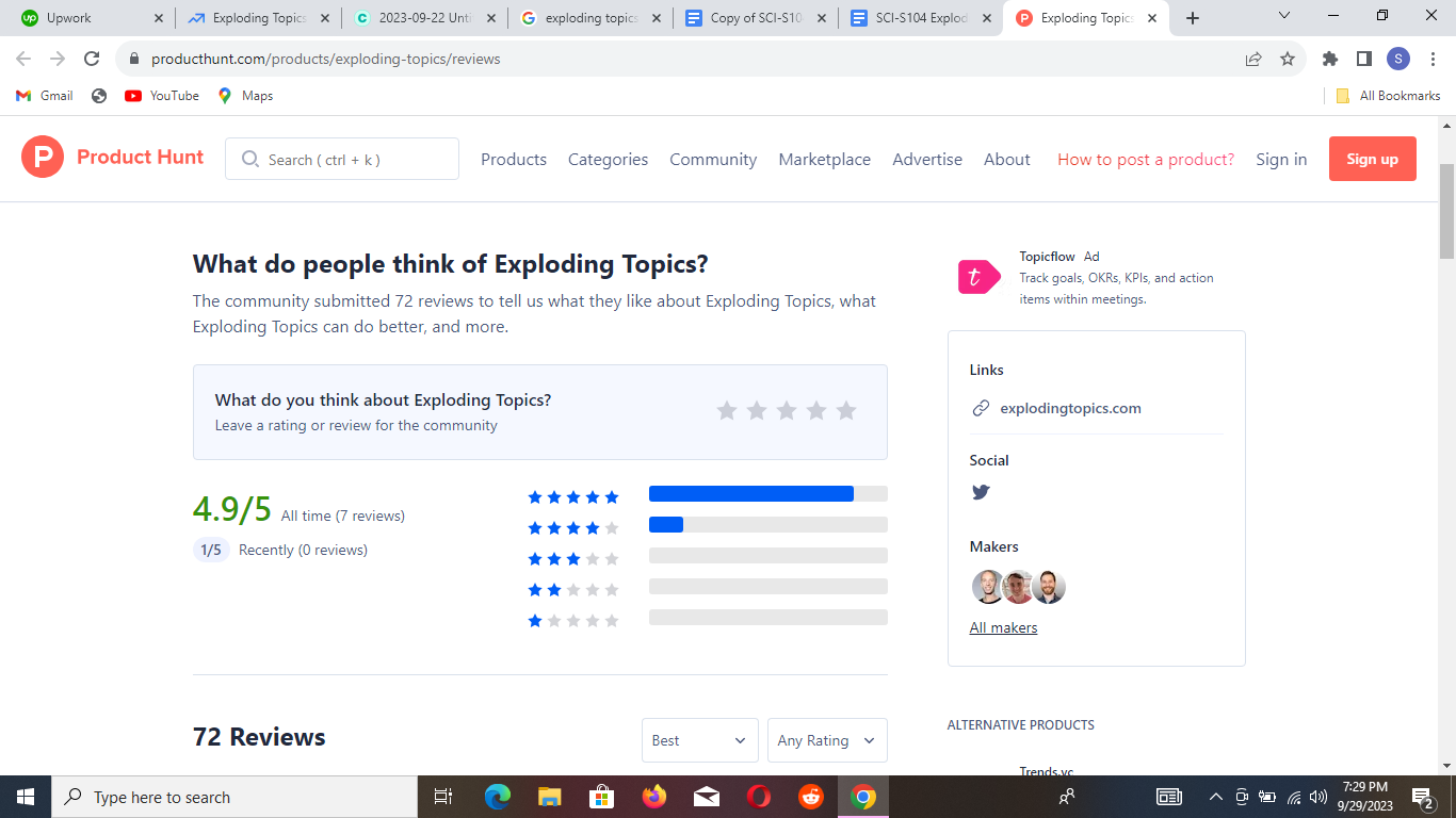 Exploding Topics Review - Using trends for your research 2024