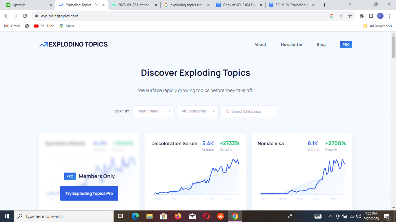 Exploding Topics Review - Using trends for your research 2024