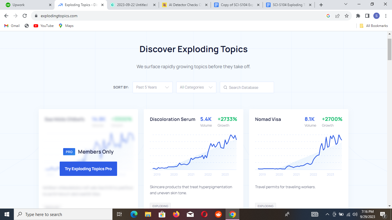 Exploding Topics Review - Using trends for your research 2024