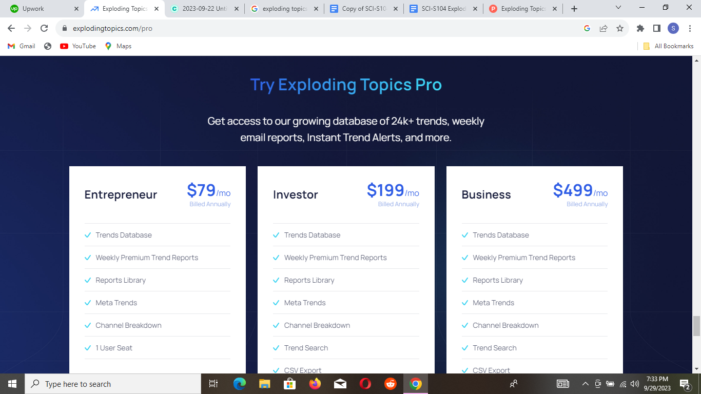 Exploding Topics Review - Using trends for your research 2024