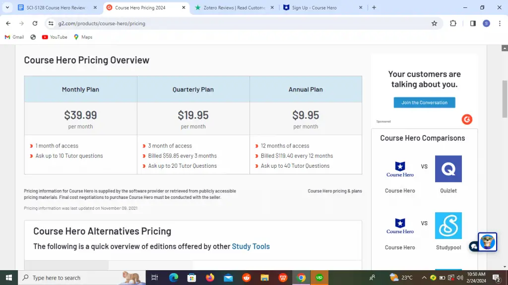 Course Hero Review 2025